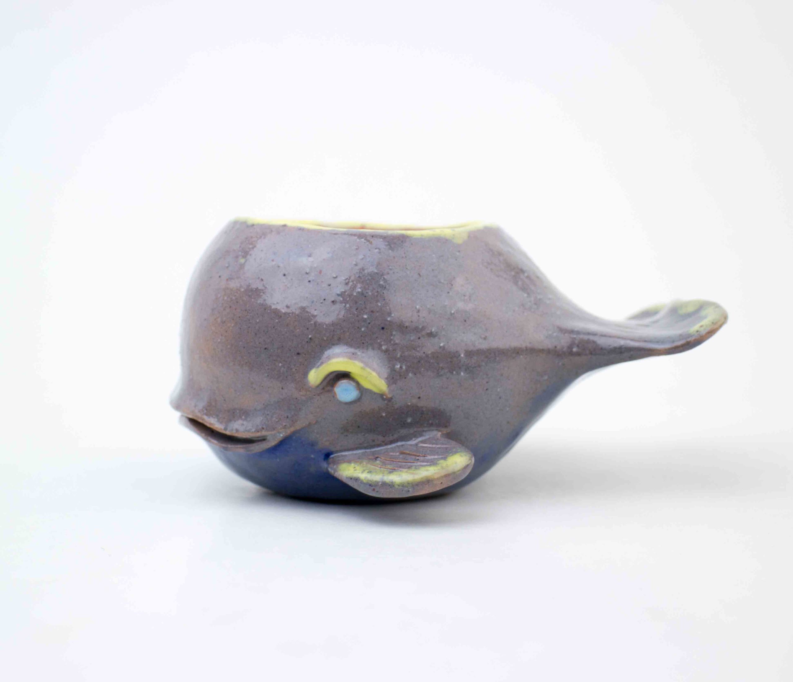Animal planter whale pot, Whale, Whale ceramic pot, Succulent pot ...